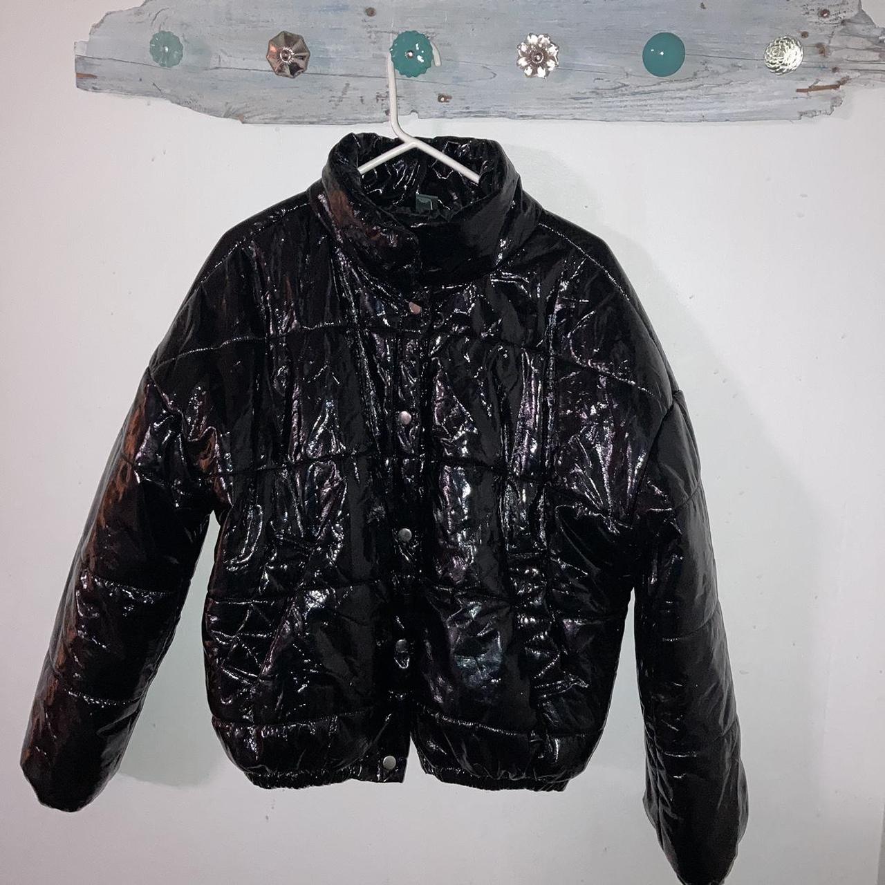 Pvc puffer jacket - Depop