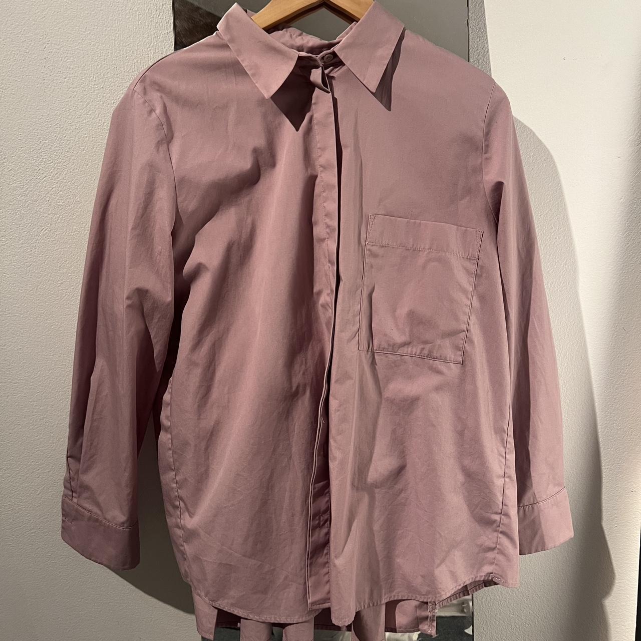 Gorg lilac COS button up - great pleating in the back | Depop
