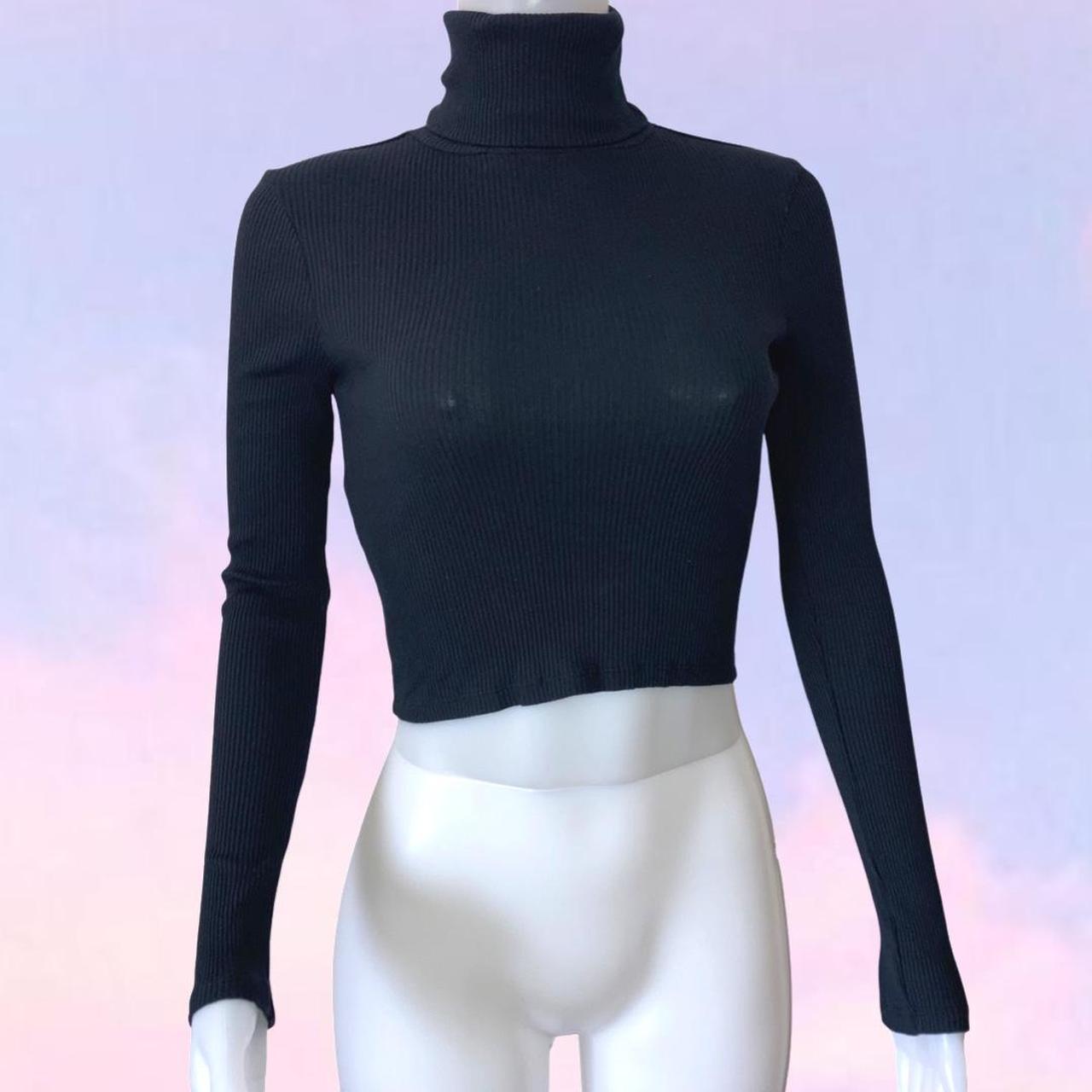 Topshop Ribbed Cropped Turtleneck By Topshop Got Depop