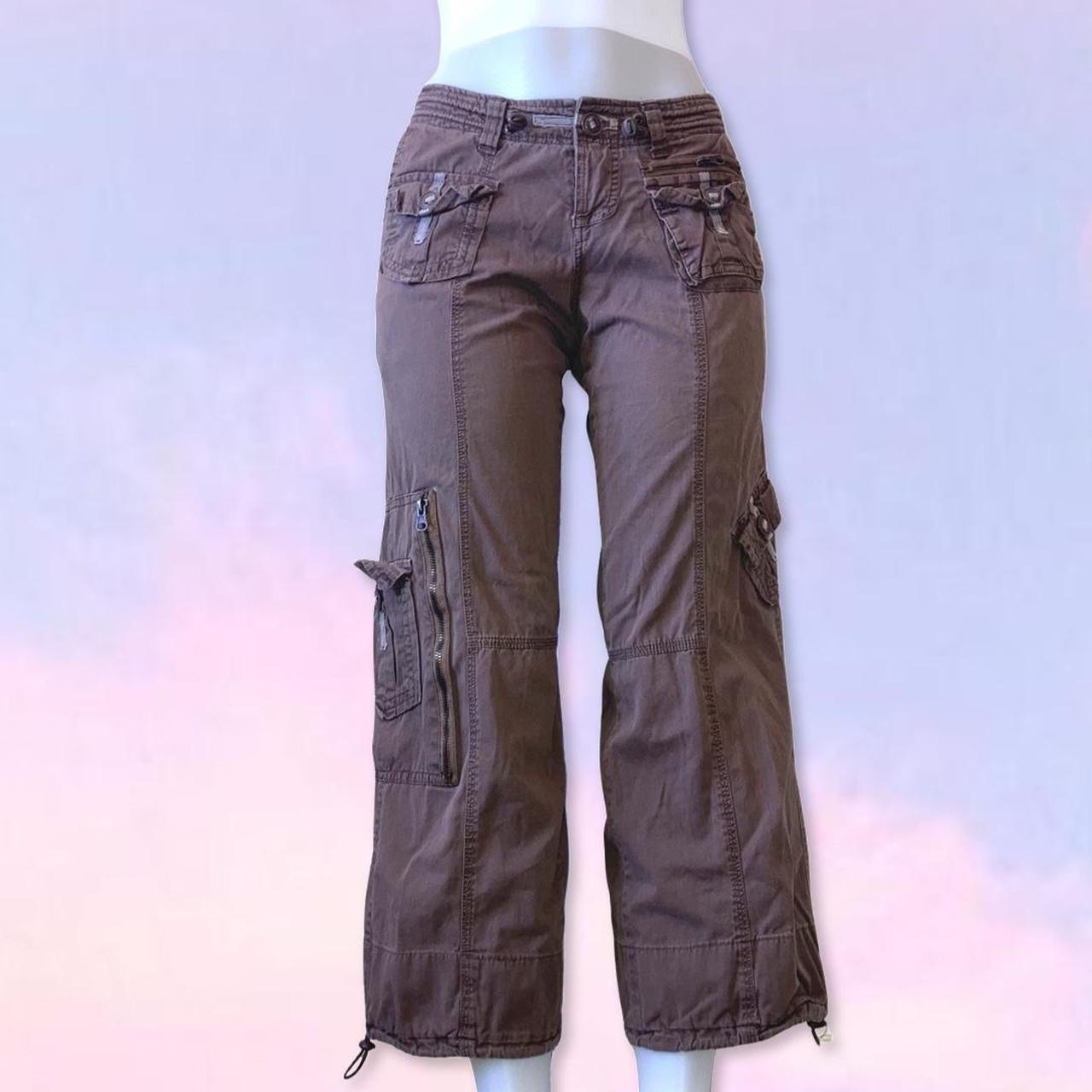 Vintage 90s y2k cargo pants. By Gadzooks in the late... - Depop