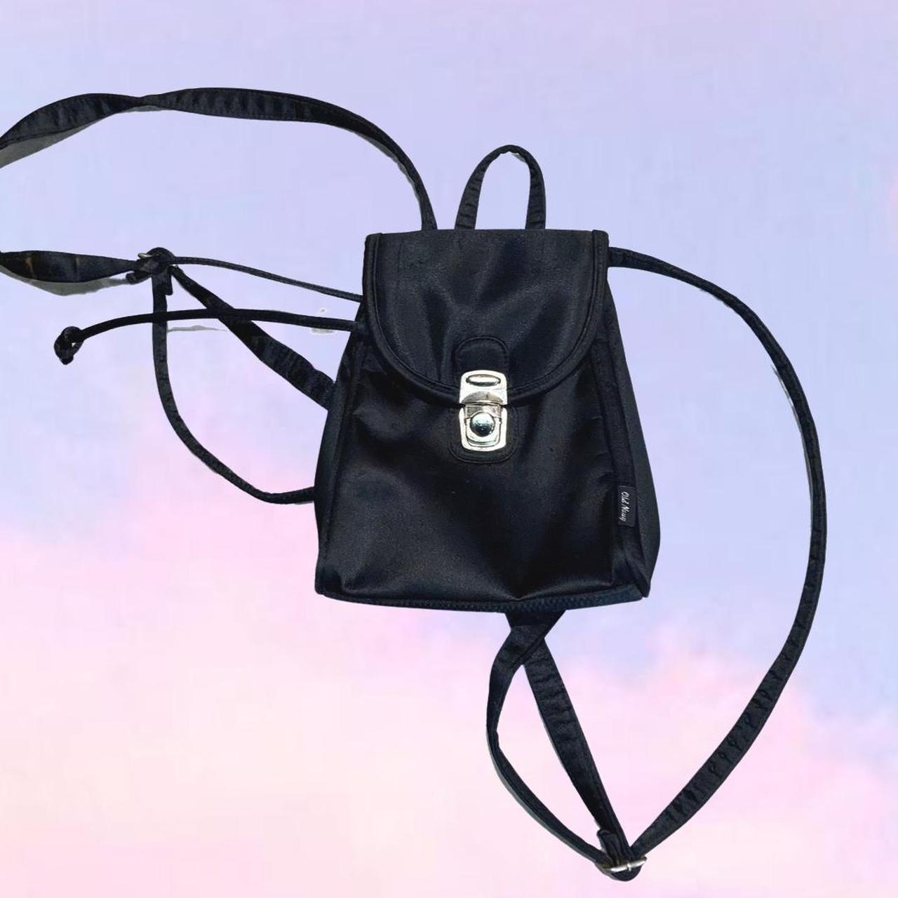 Vintage 90s y2k satin mini backpack. By old label... - Depop