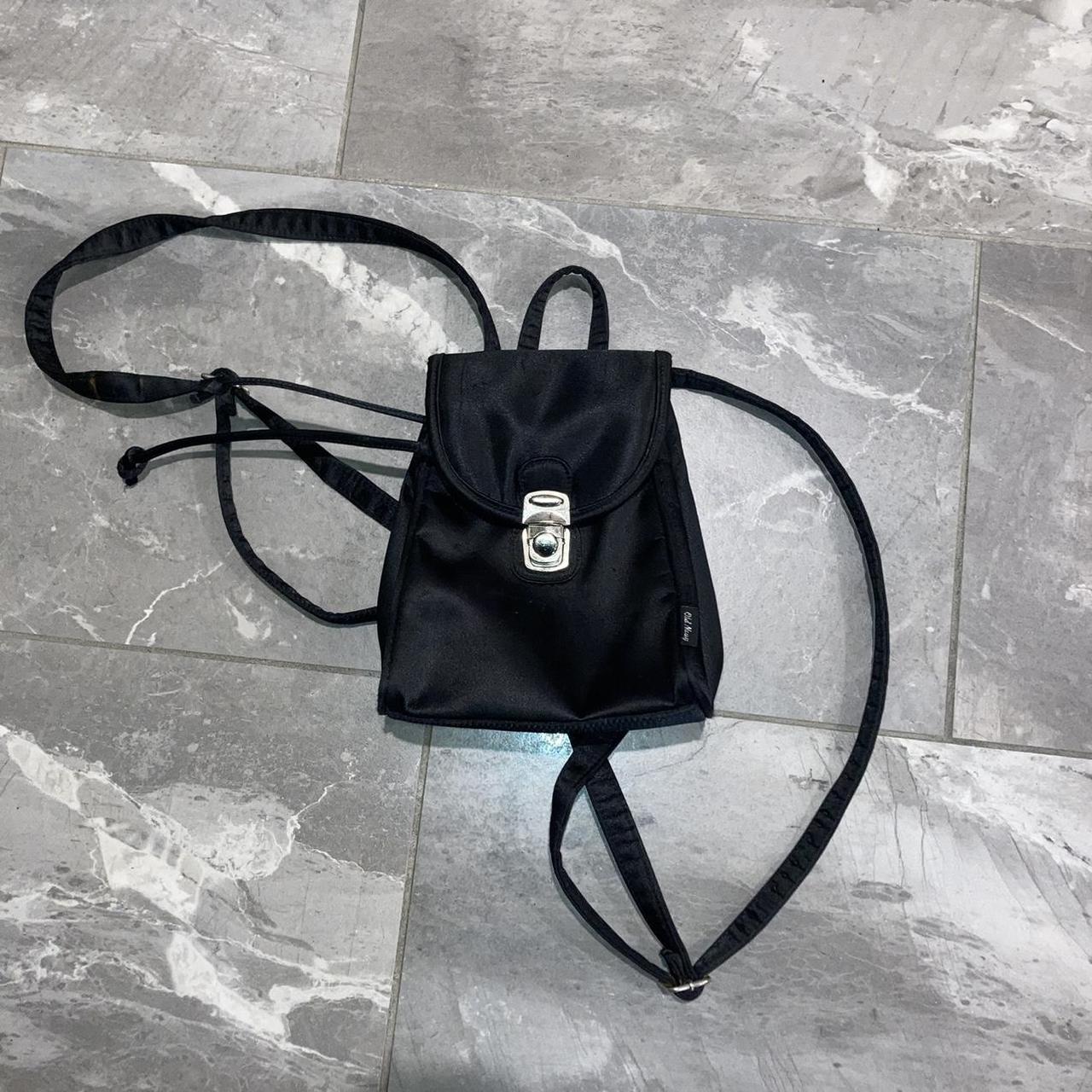 Vintage 90s y2k satin mini backpack. By old label... - Depop