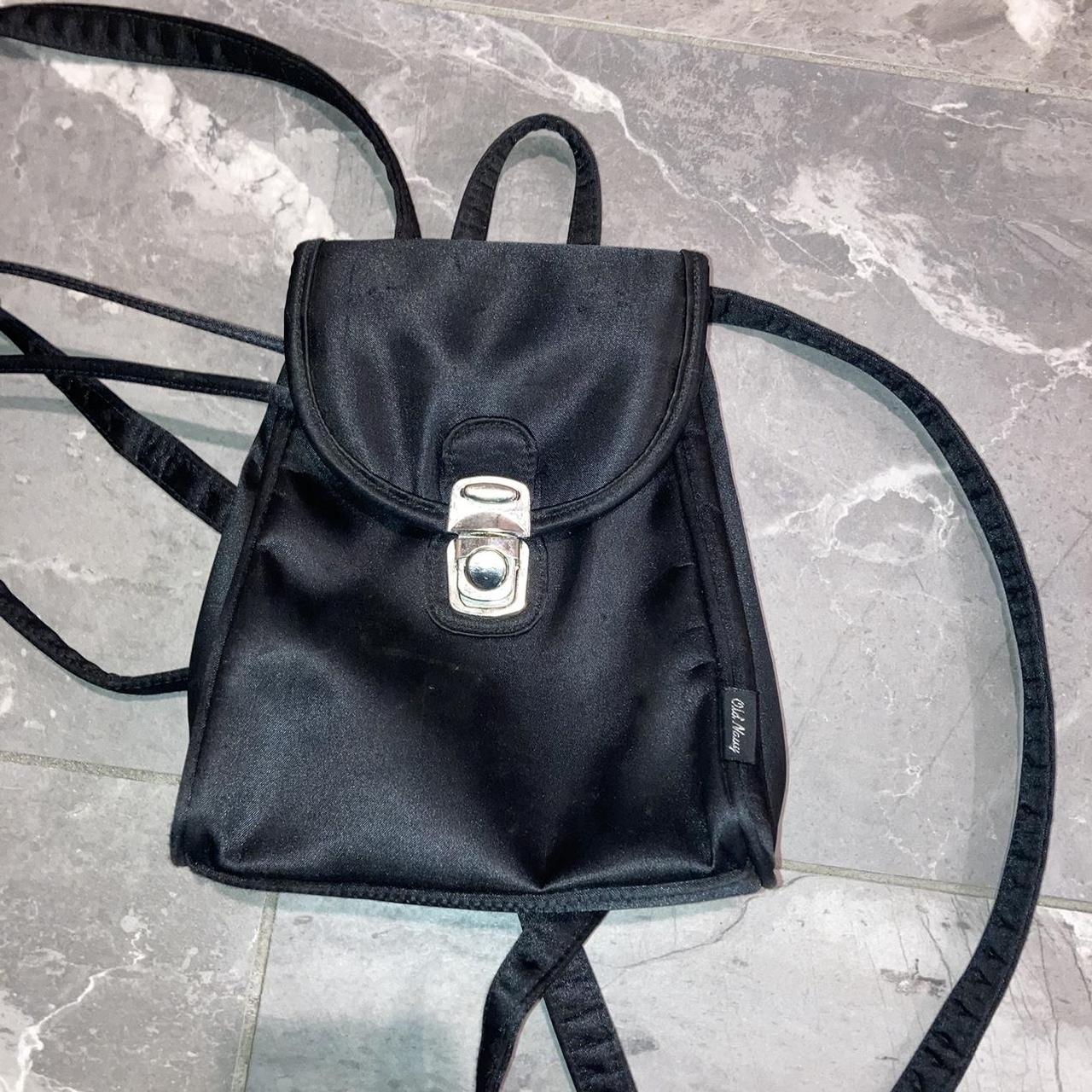 Vintage 90s y2k satin mini backpack. By old label... - Depop