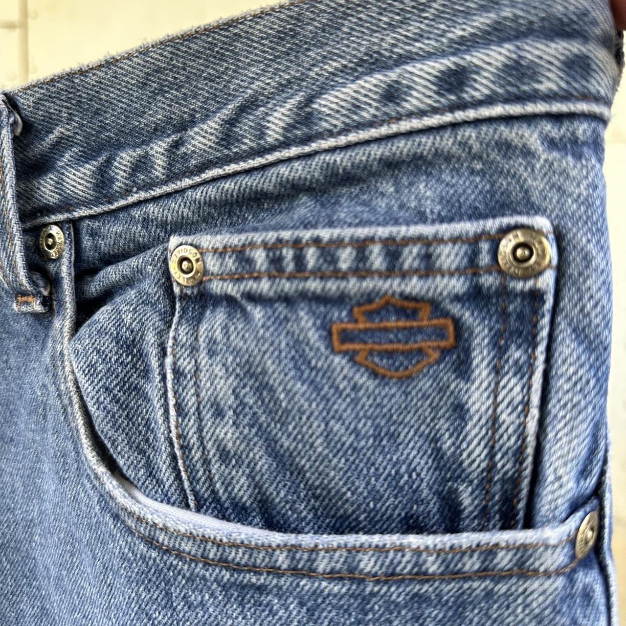 Harley Davidson Men's Blue Jeans | Depop