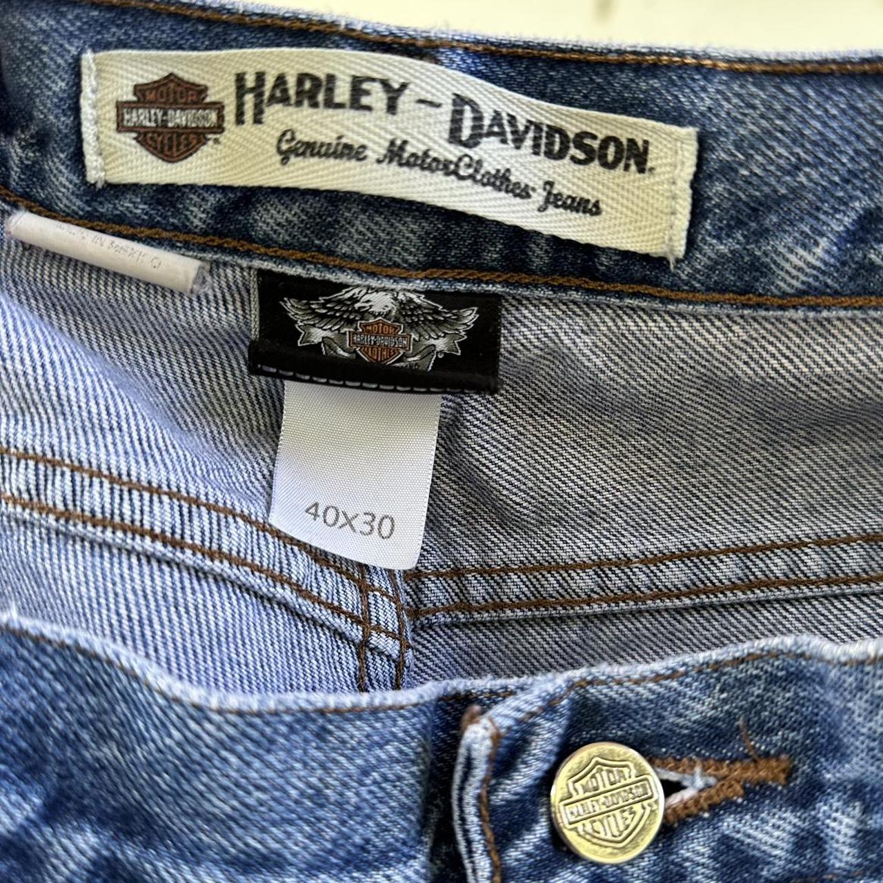 Harley Davidson Men's Blue Jeans | Depop