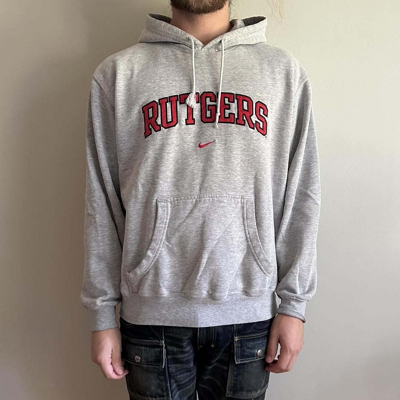 Vintage Y2k Nike Center swoosh Rutgers Hoodie Great... - Depop