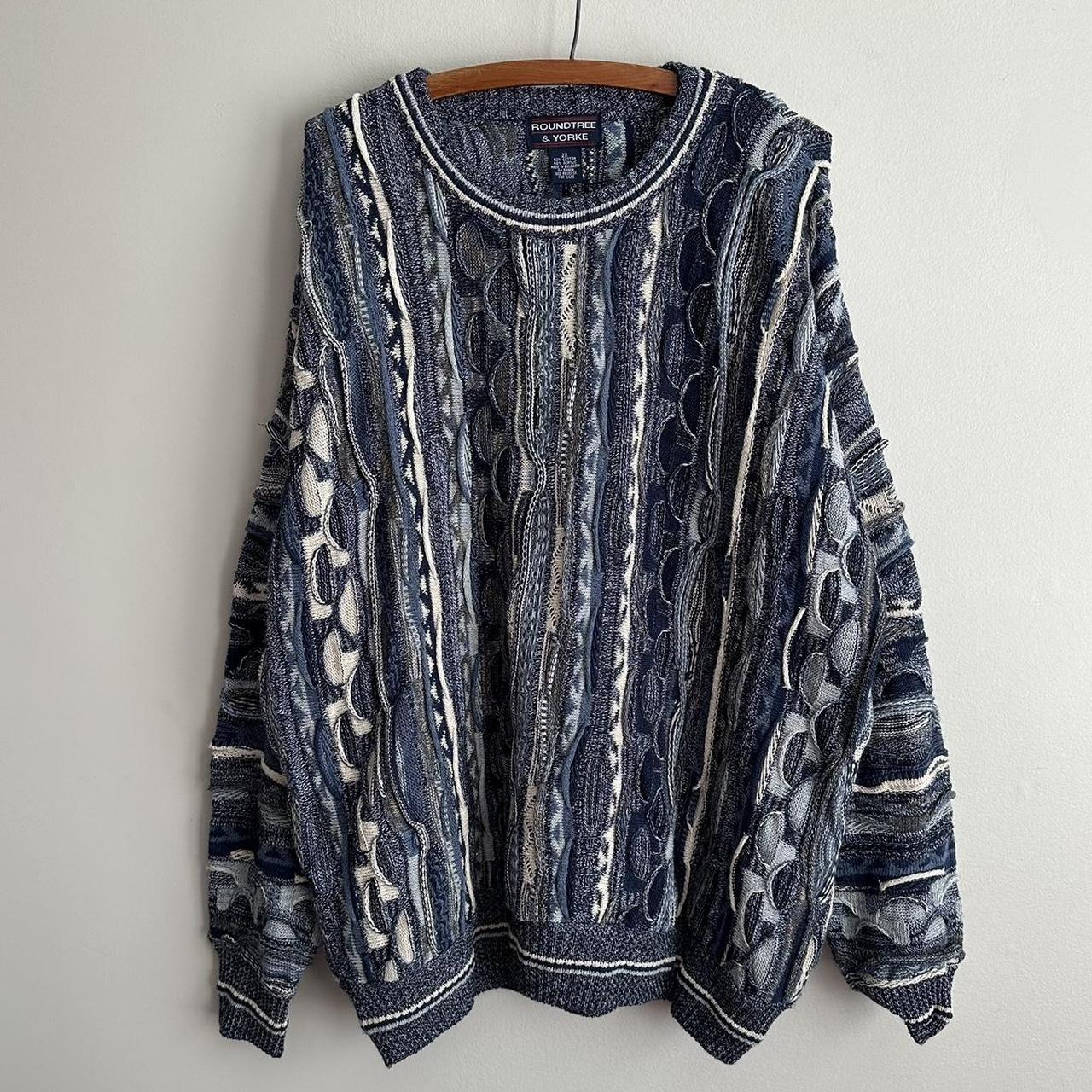 Vintage Blue Coogi Style Sweater Great condition... - Depop