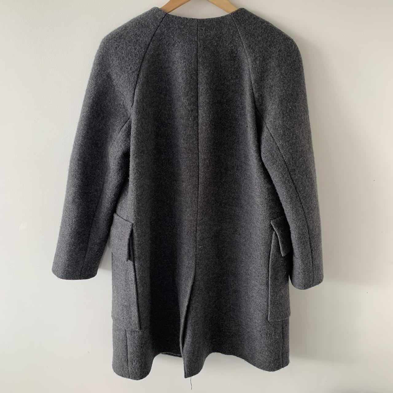 COS Grey Wool Blend Coat • Labeled size EUR 36 /... - Depop