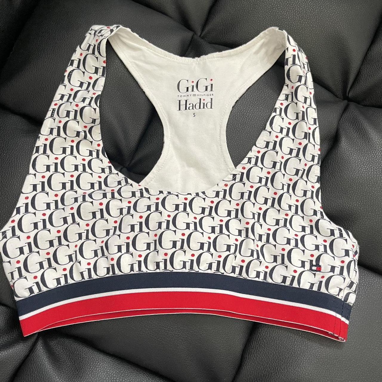 Women's White and Red Bra | Depop