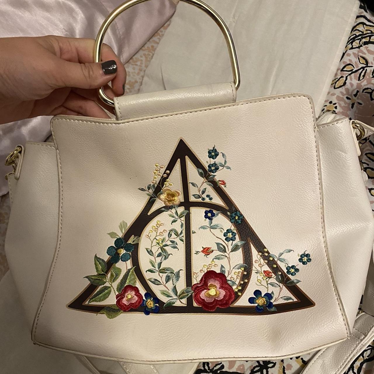 White Loungefly Harry Potter deathly hallows purse... - Depop