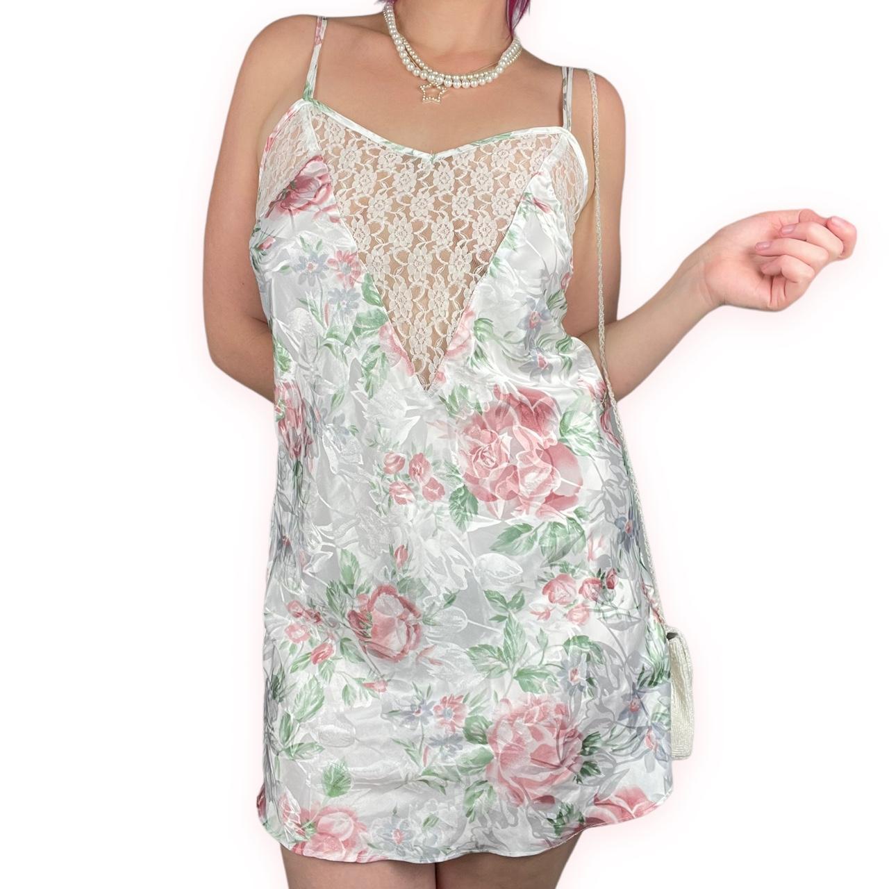 Vintage pastel rose lace slip 🤍 By: Sedú Material:... - Depop
