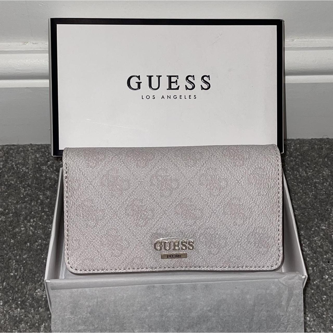 GUESS Arianna Purse/Wallet Colour: Cement... - Depop