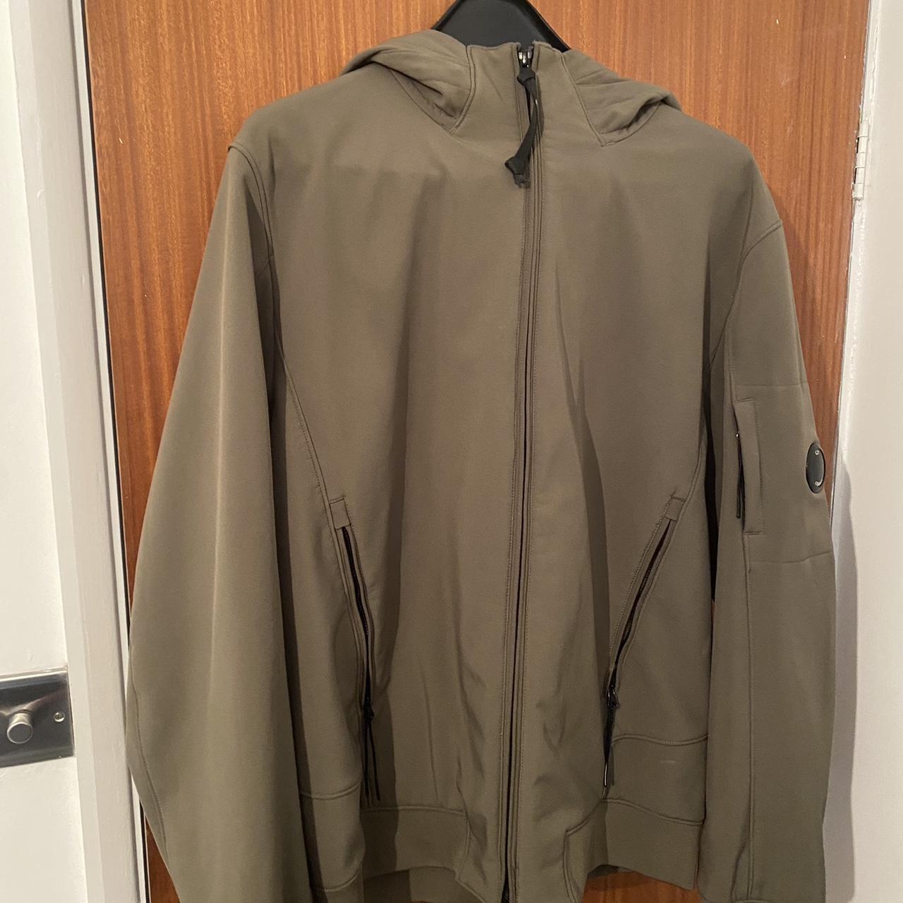 Green cp company soft shell jacket 9/10 condition xxl - Depop