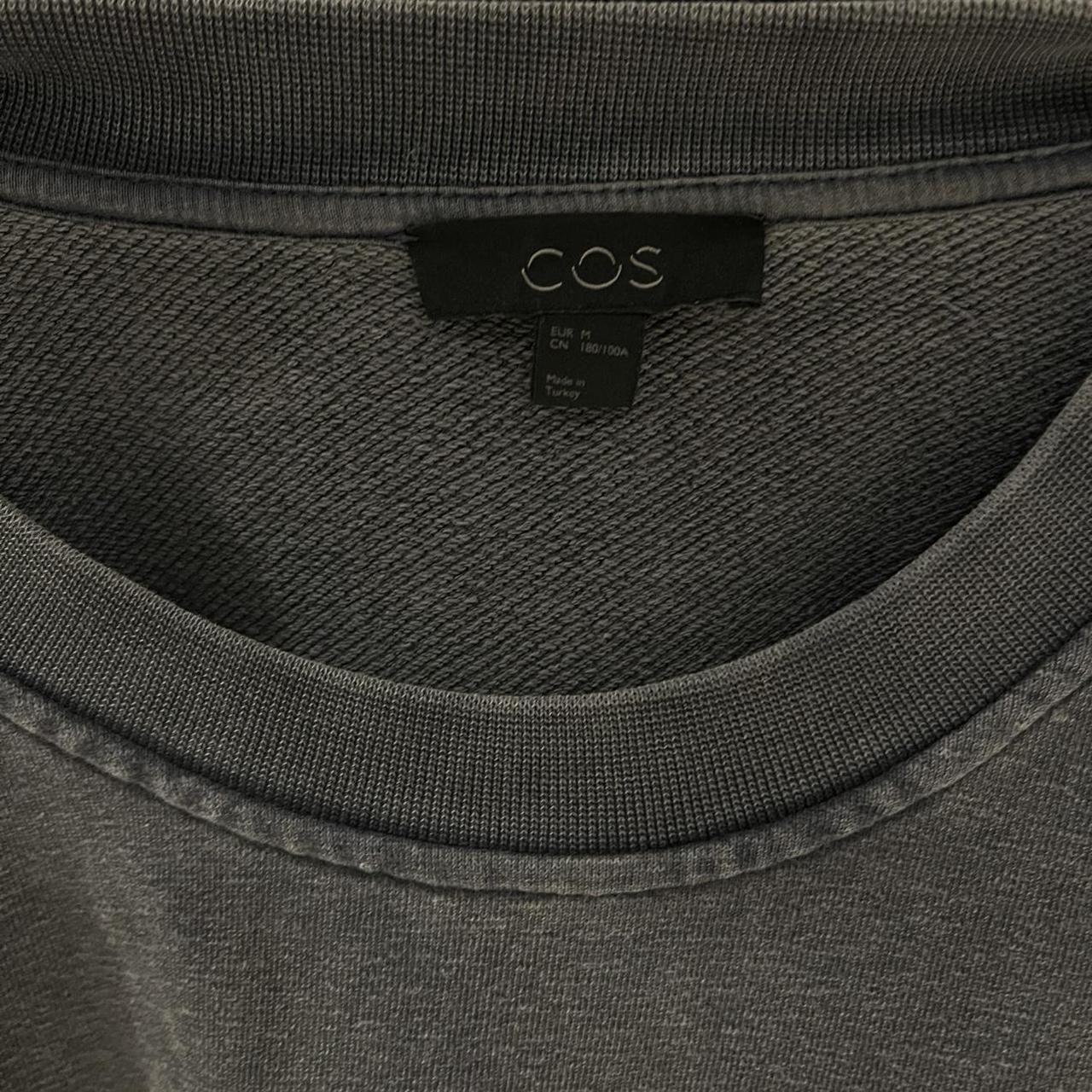 Cos washed Navy cotton loopback crew neck Size... - Depop