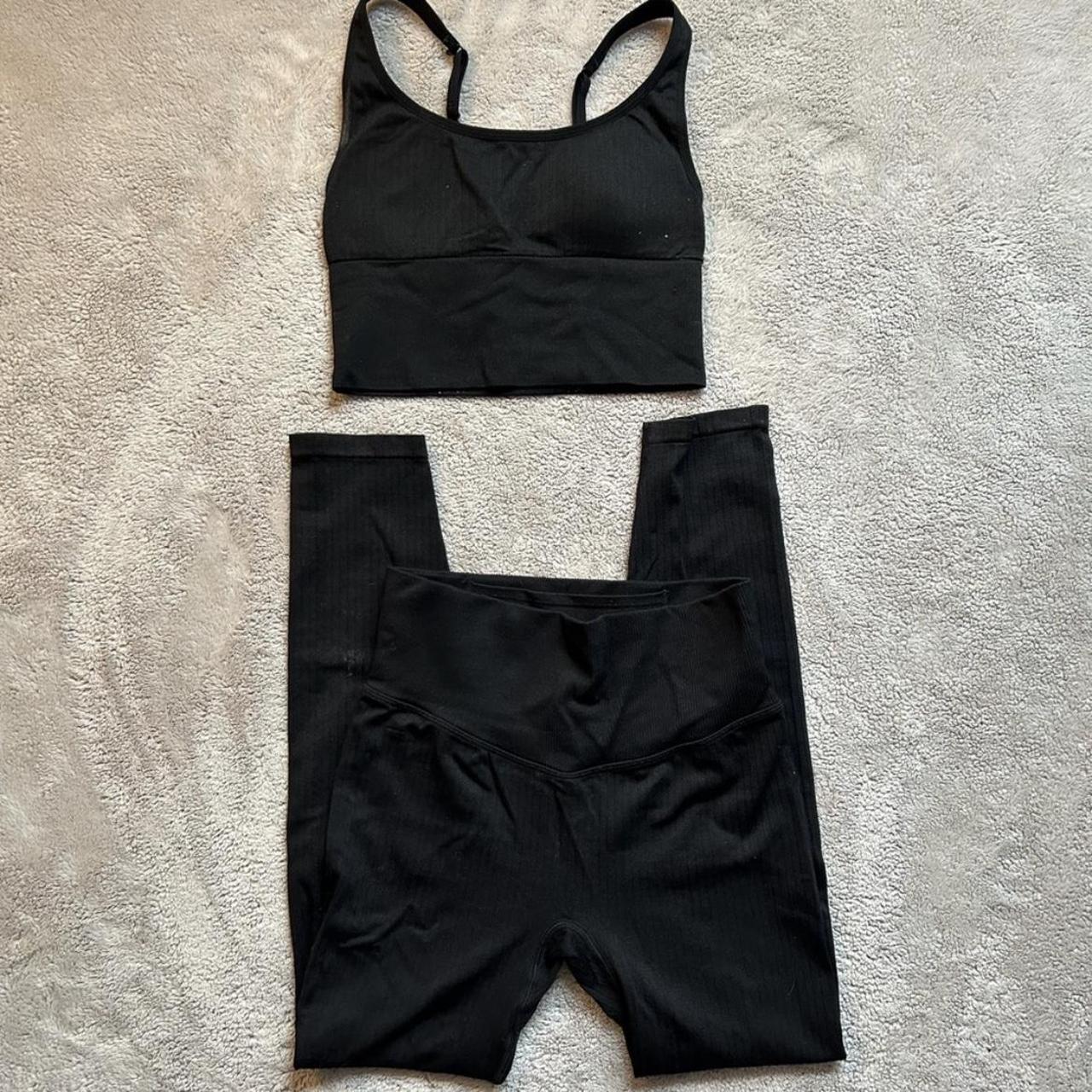 PINK Active workout set, ribbed material, top is an... - Depop