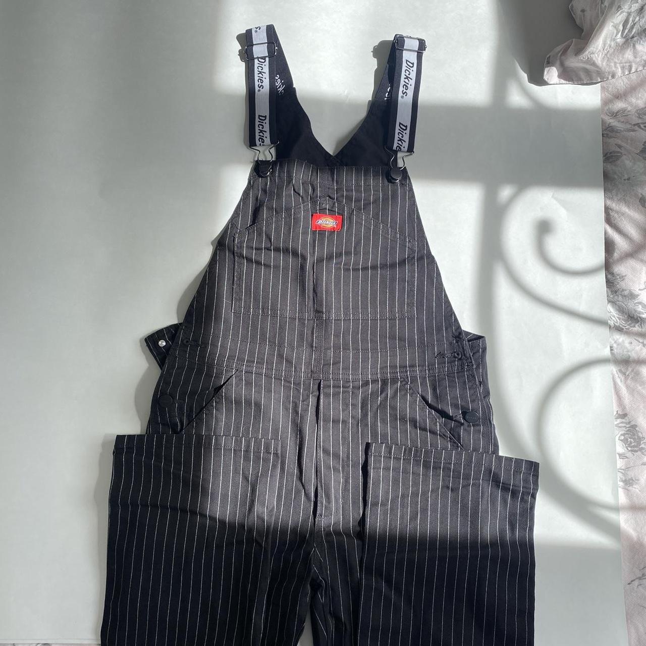Dickies Pinstripe Dungarees Stretchy Fabric More Depop
