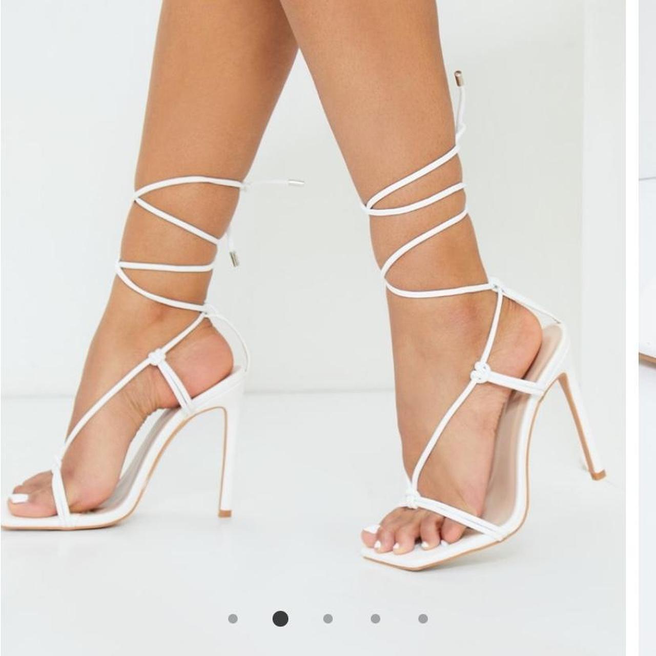 Plt prettylittlething white heels - Depop