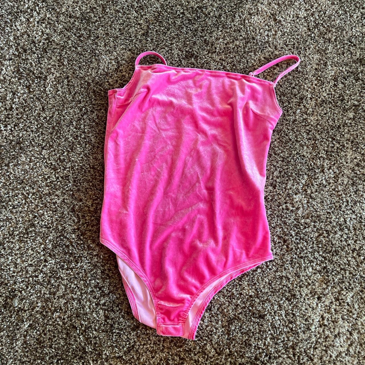 pink velvet body suit from dolls kill size small - Depop