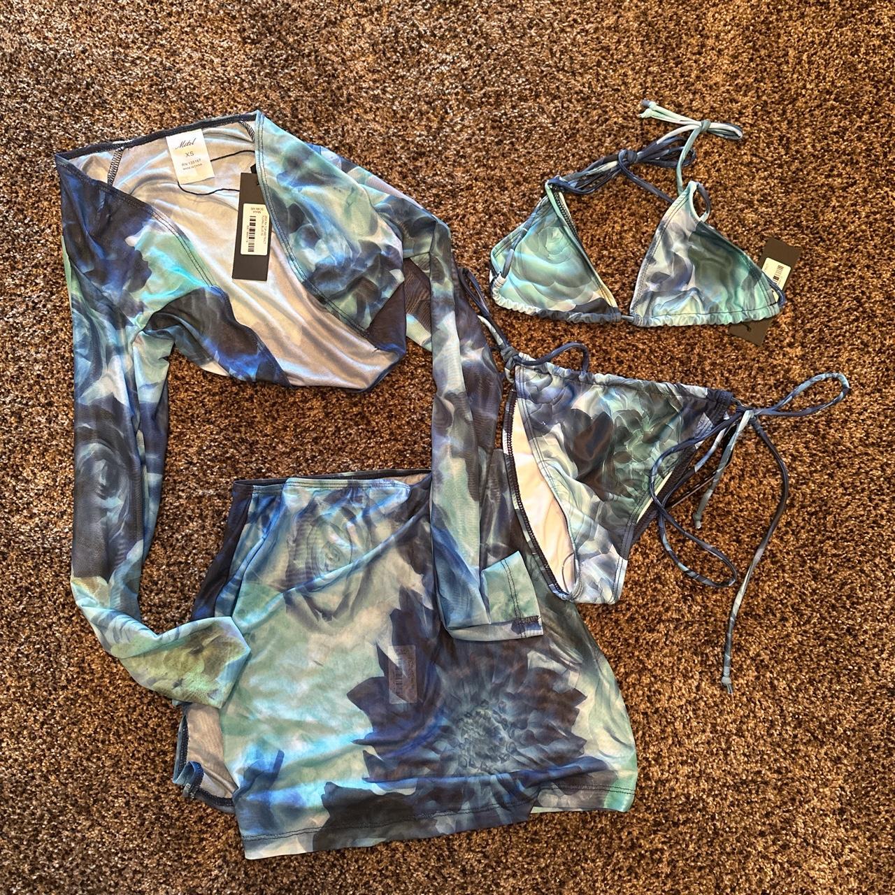 Motel rocks blue bikini set new with tags would fit... - Depop