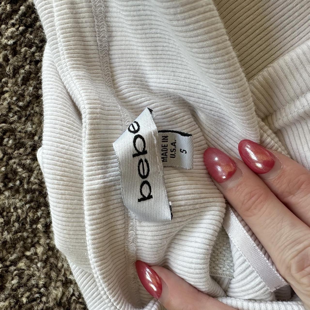 Bebe rhinestone white tube top size S - Depop