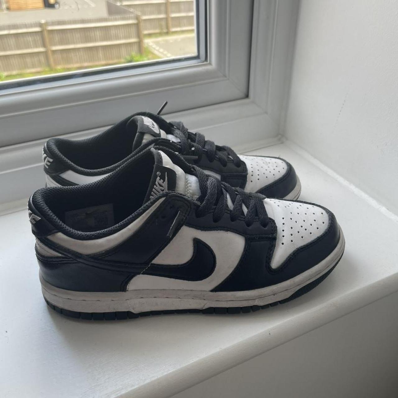 Black panda dunks size 3 - Depop