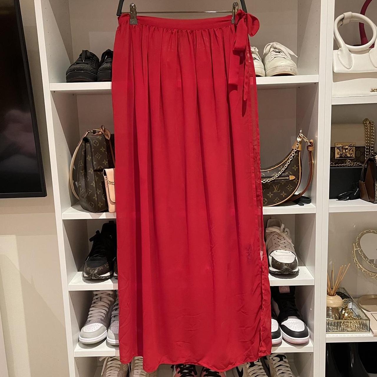 ASOS red beach cover up. Worn once, excellent... - Depop