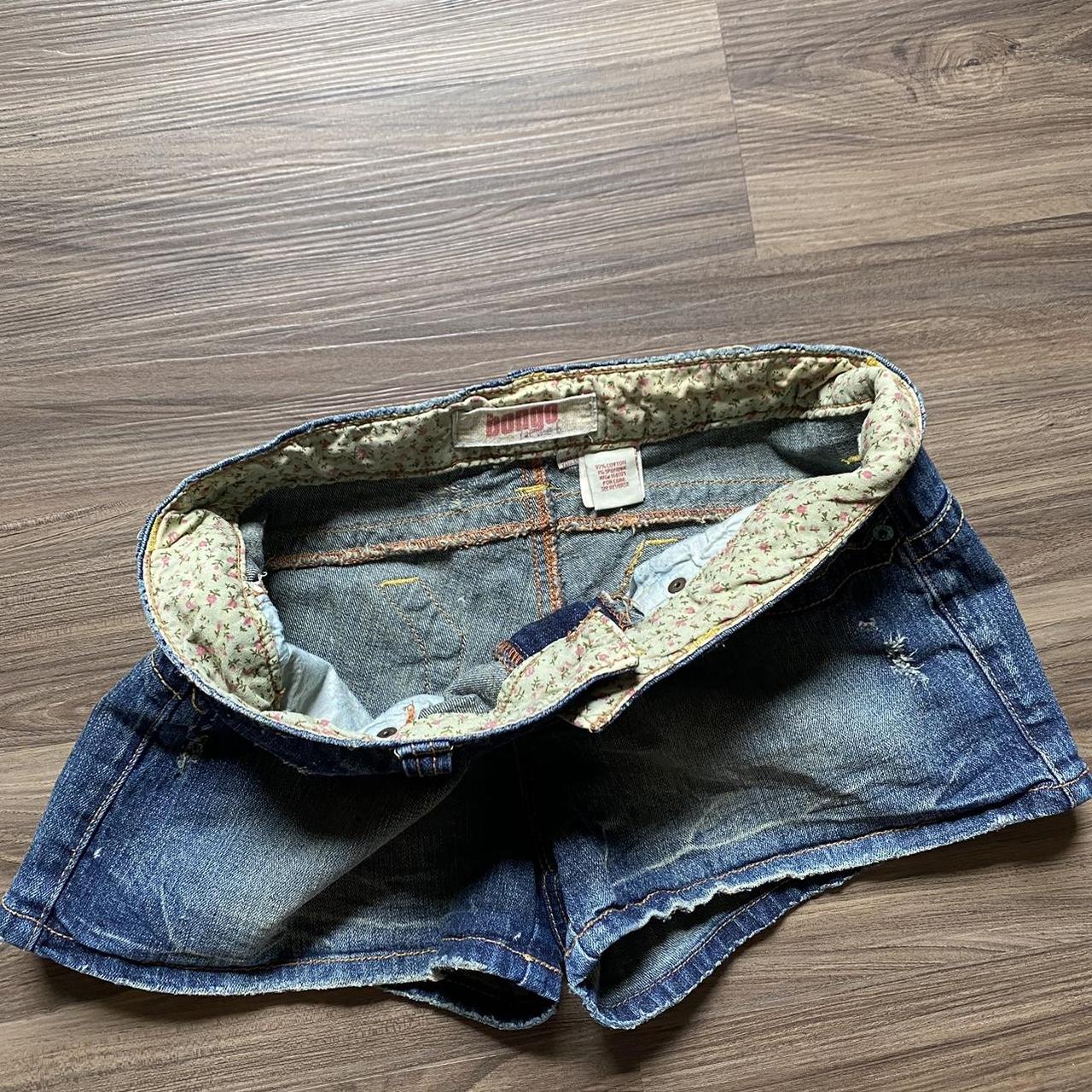 Y2k Low Rise Denim Mini Jorts Brand: Bongo ~ Cotton... - Depop