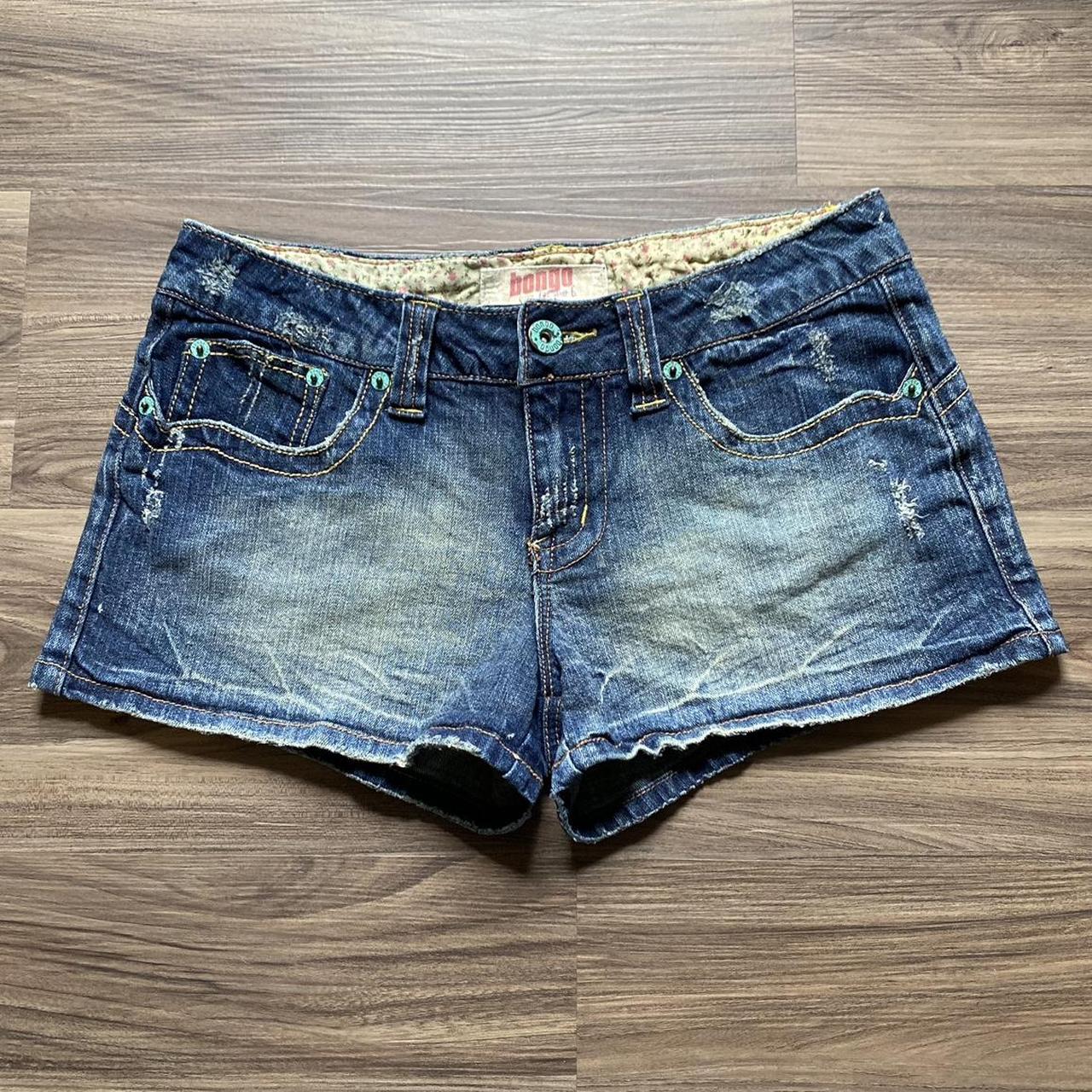 Y2k Low Rise Denim Mini Jorts Brand: Bongo ~ Cotton... - Depop