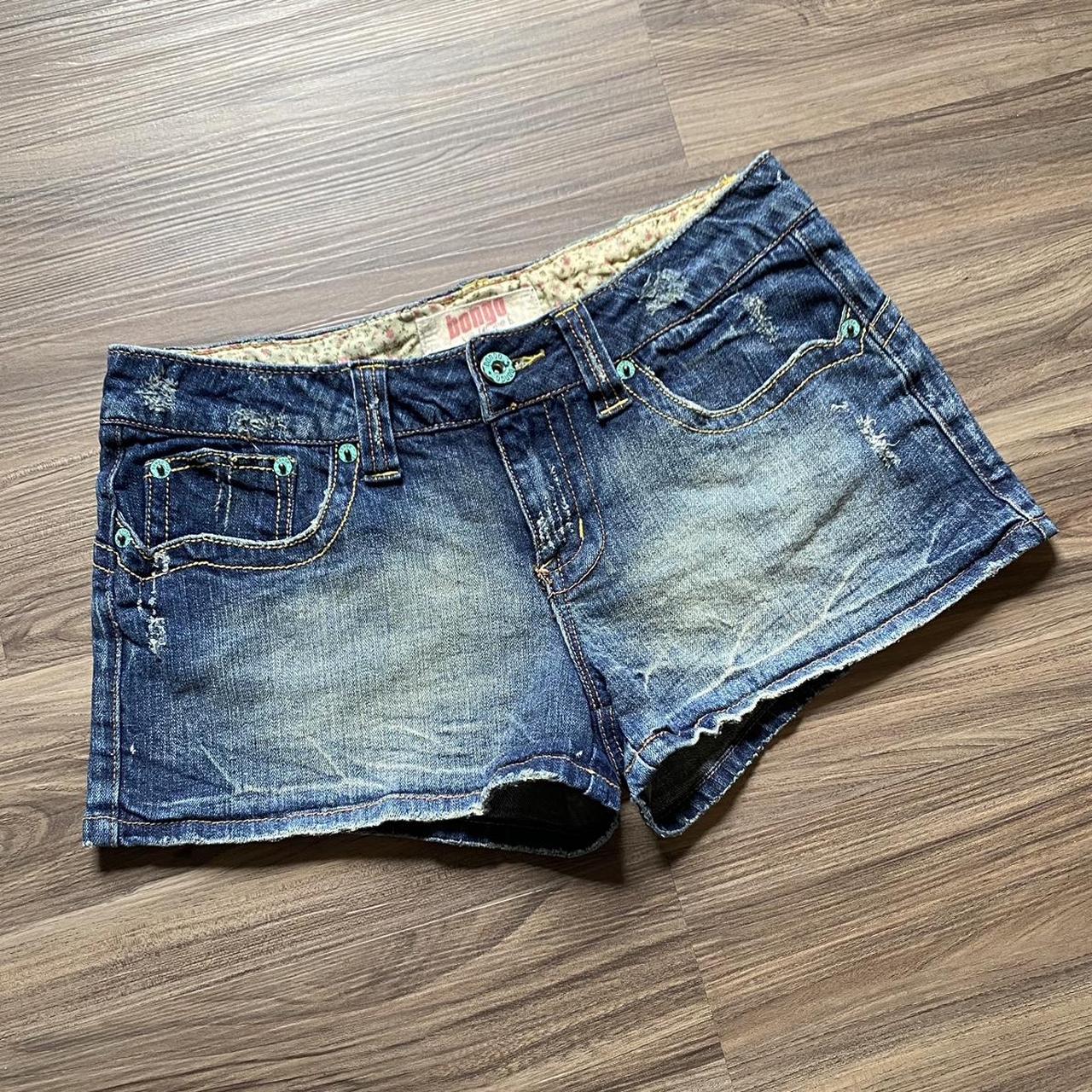 Y2k Low Rise Denim Mini Jorts Brand: Bongo ~ Cotton... - Depop
