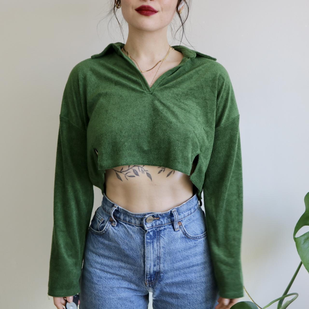Urban Outfitters ๐ฒ Cropped Fine Terry Cloth Depop
