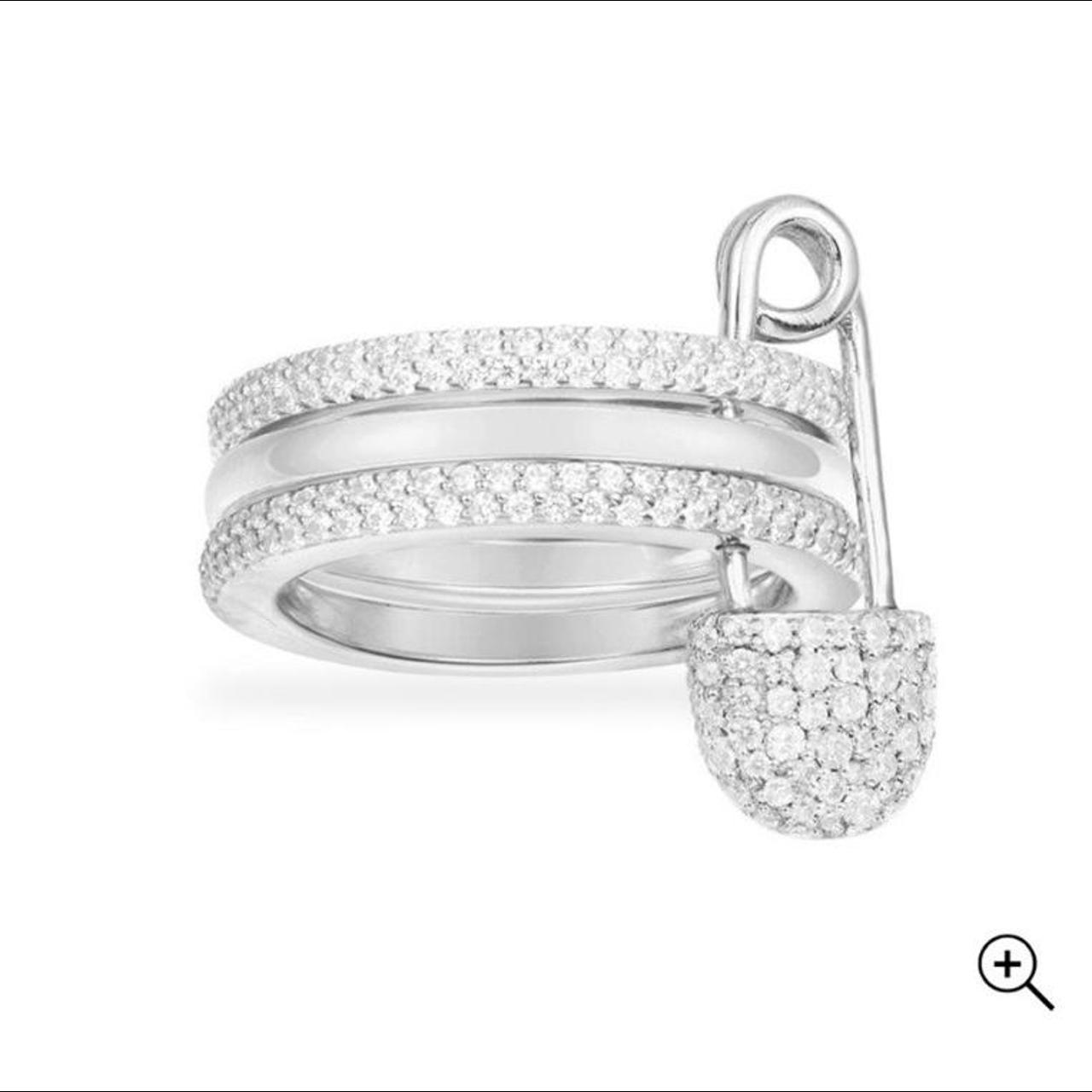 apm monaco safety pin ring, US size 5.5 has some... - Depop