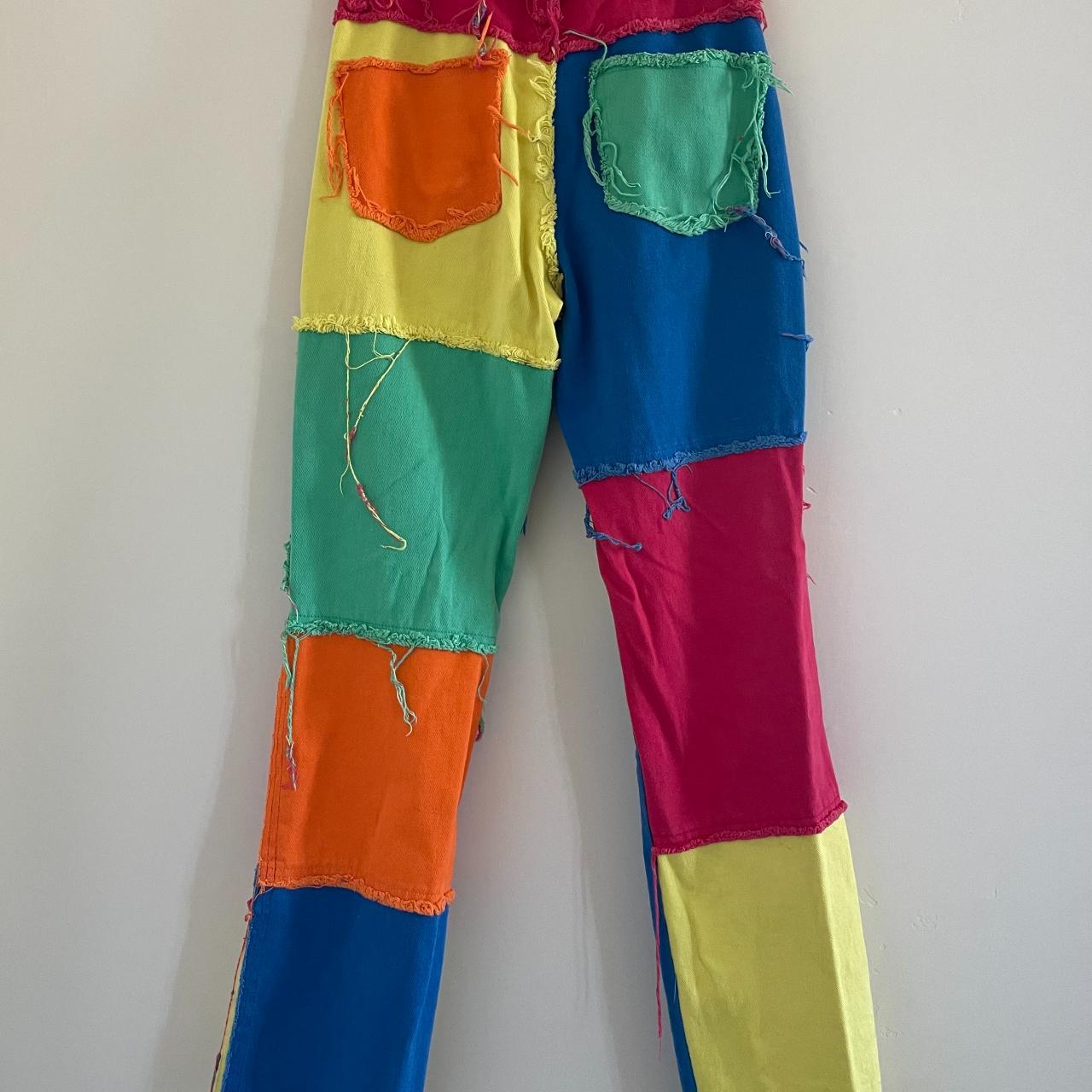 Jaded London Primary Colour Patchwork Denim... - Depop