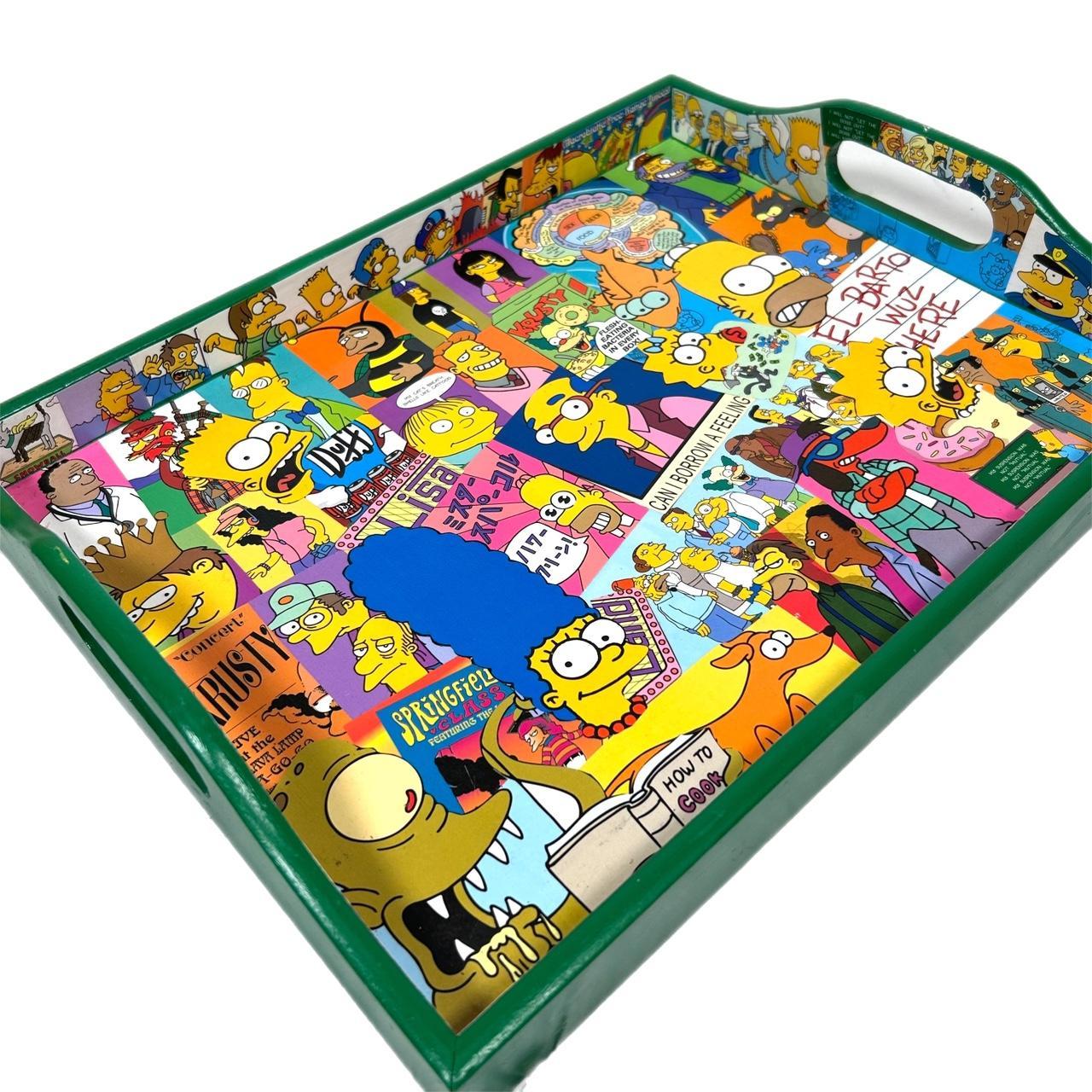 Vintage The Simpsons custom wooden rolling tray •... - Depop