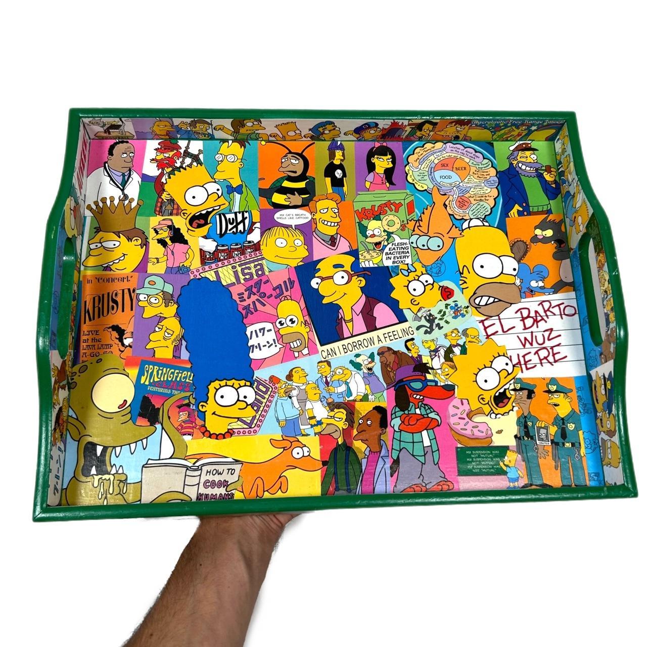 Vintage The Simpsons custom wooden rolling tray •... - Depop