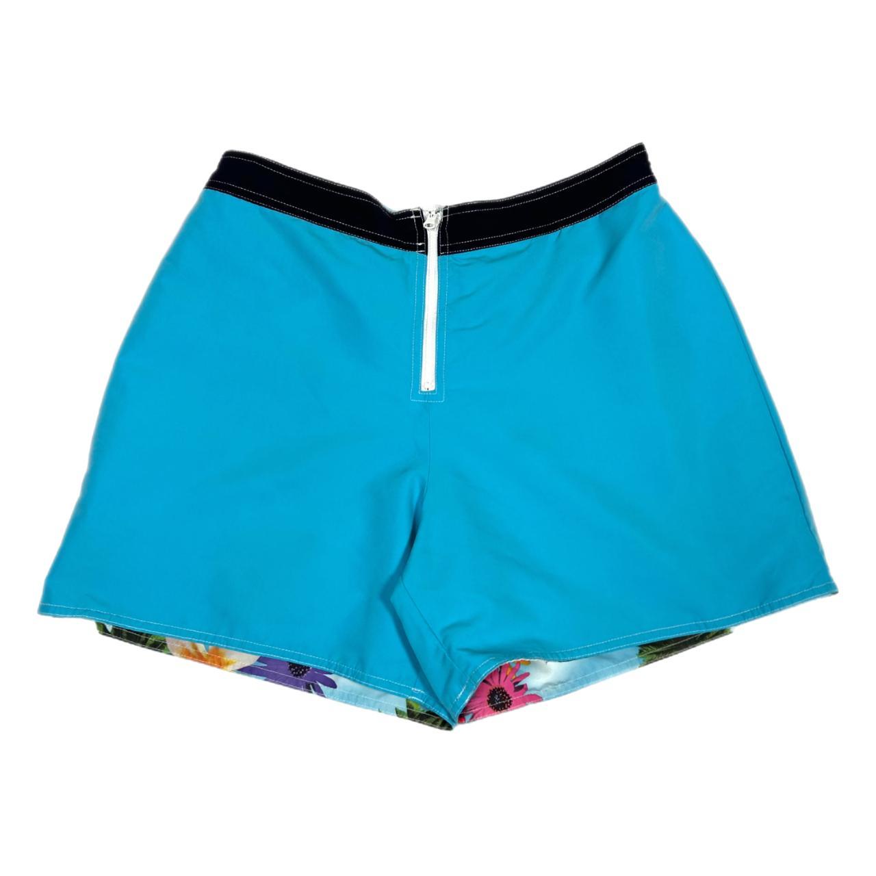 Vintage reversible floral surf shorts • Women's Size... - Depop