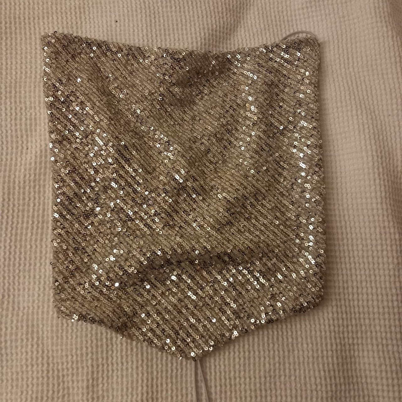 ASOS Women's Silver Crop-top | Depop