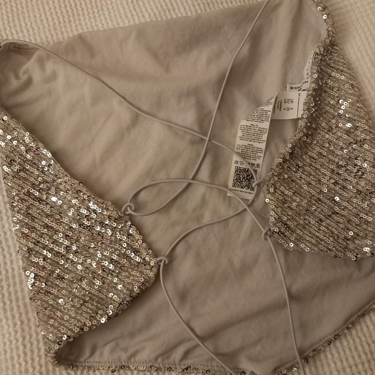 ASOS Women's Silver Crop-top | Depop