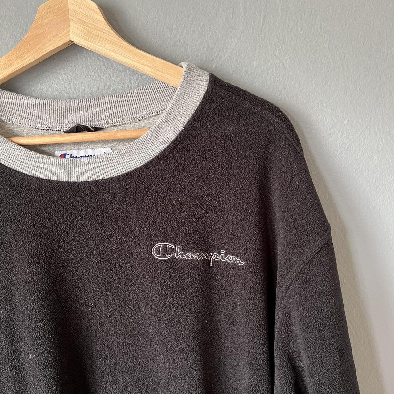 Vintage Champion Fleece Crewneck Size Large... - Depop