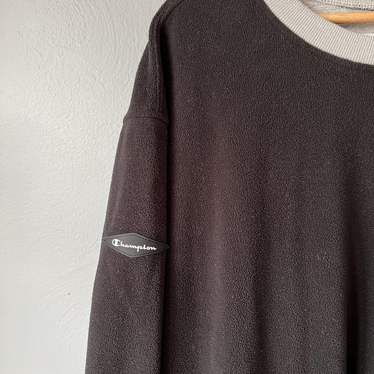 Vintage Champion Fleece Crewneck Size Large... - Depop