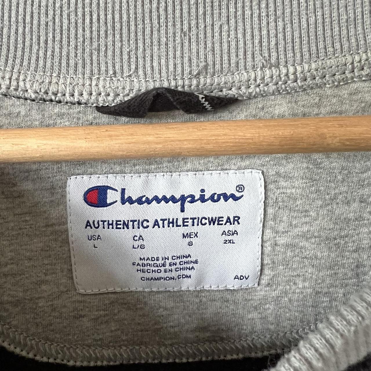 Vintage Champion Fleece Crewneck Size Large... - Depop
