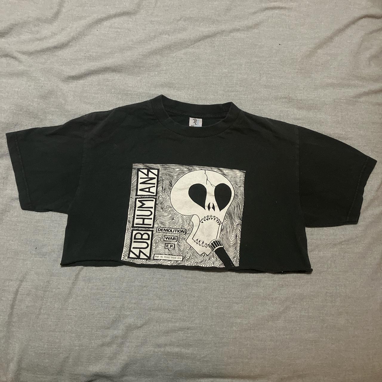 cropped medium subhumans t-shirt #croppedtshirt... - Depop