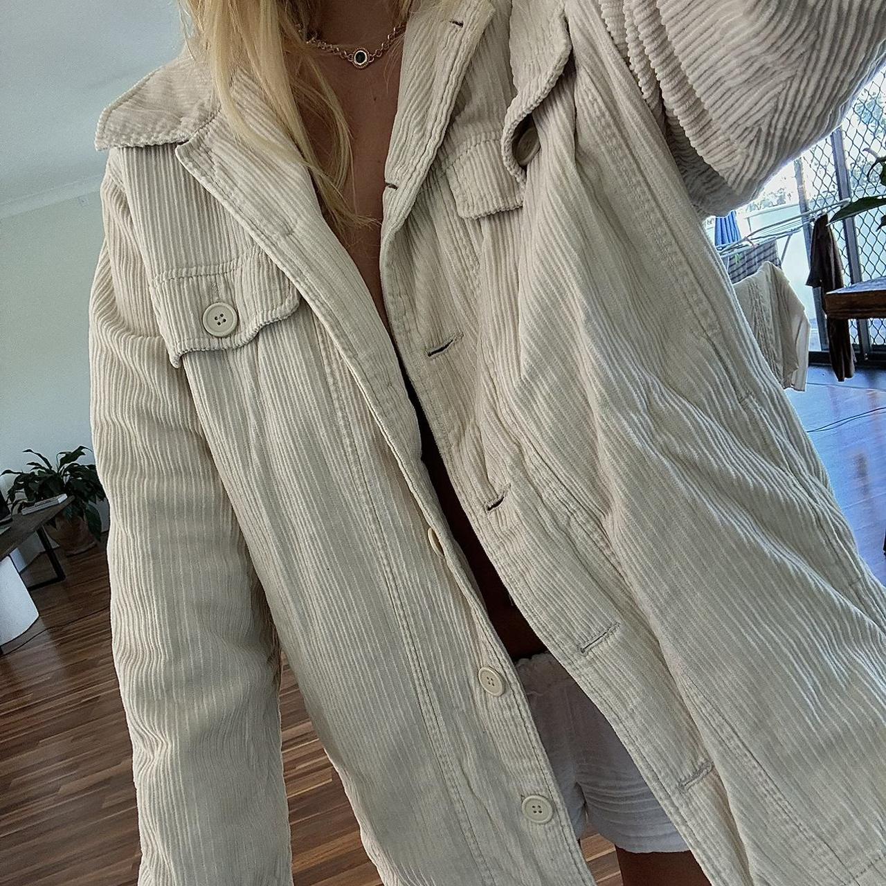 The most perfect cream cord jacket! Bought vintage a... - Depop