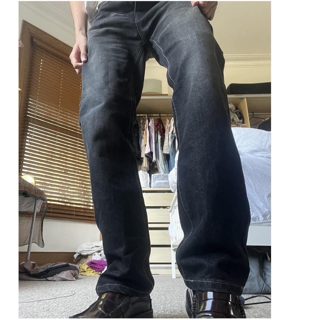 lee cooper w32 l32 jeans, they have a bootcut kinda... - Depop