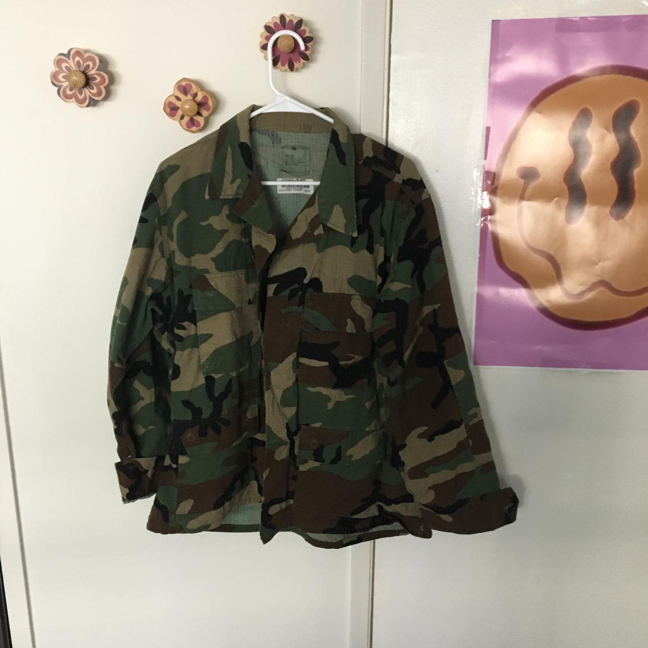 Oversized camo jacket, purchased from Danielle... - Depop