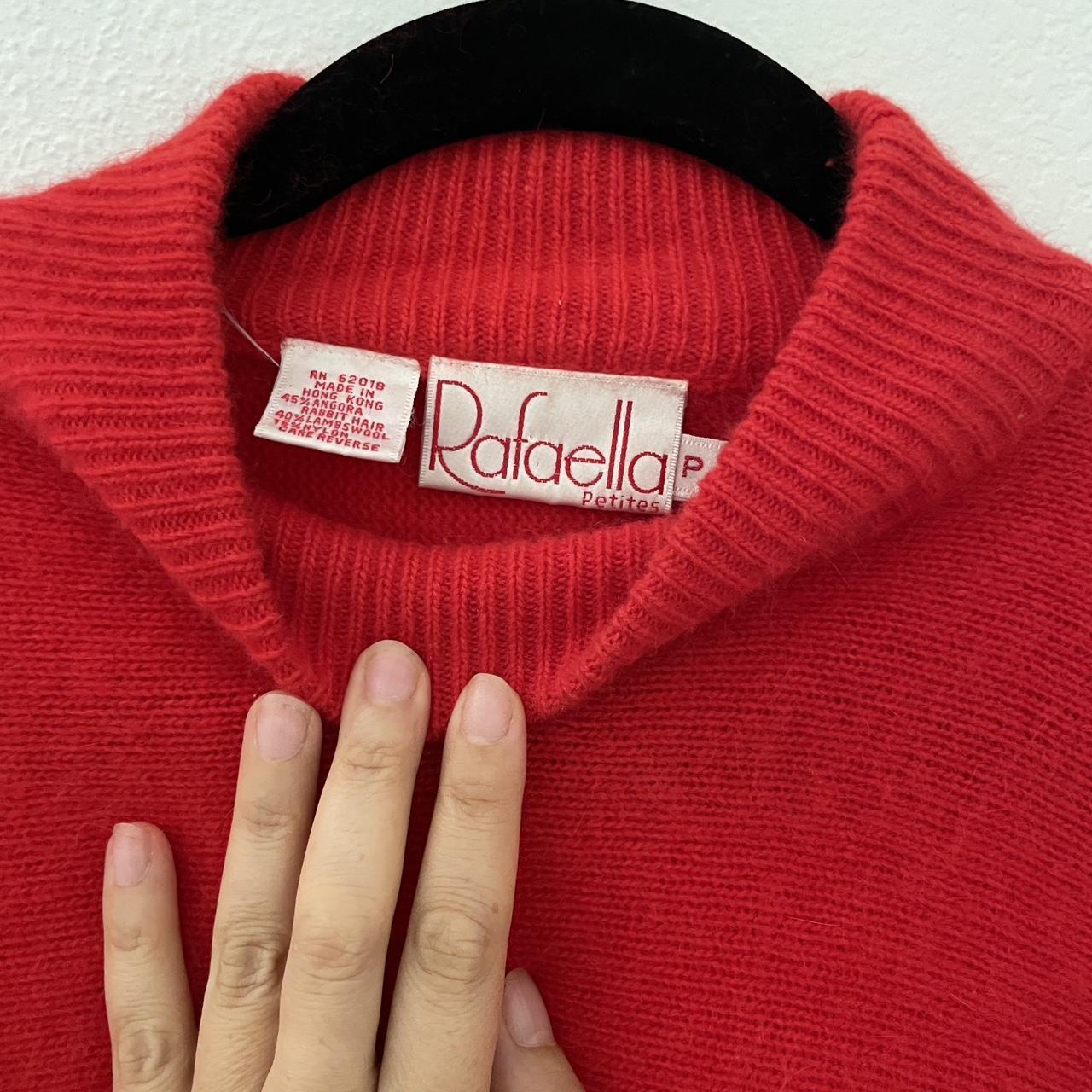 Amazing vintage cherry red angora sweater. So soft... - Depop