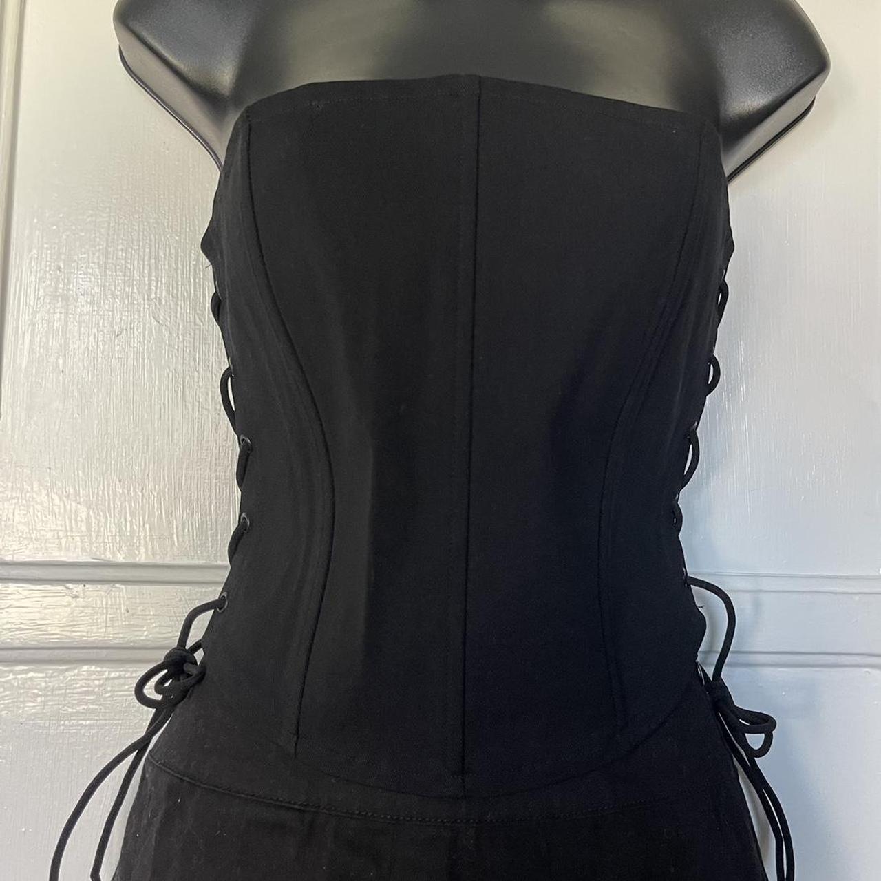 sexy black top with lace up strings on sides #corset... - Depop