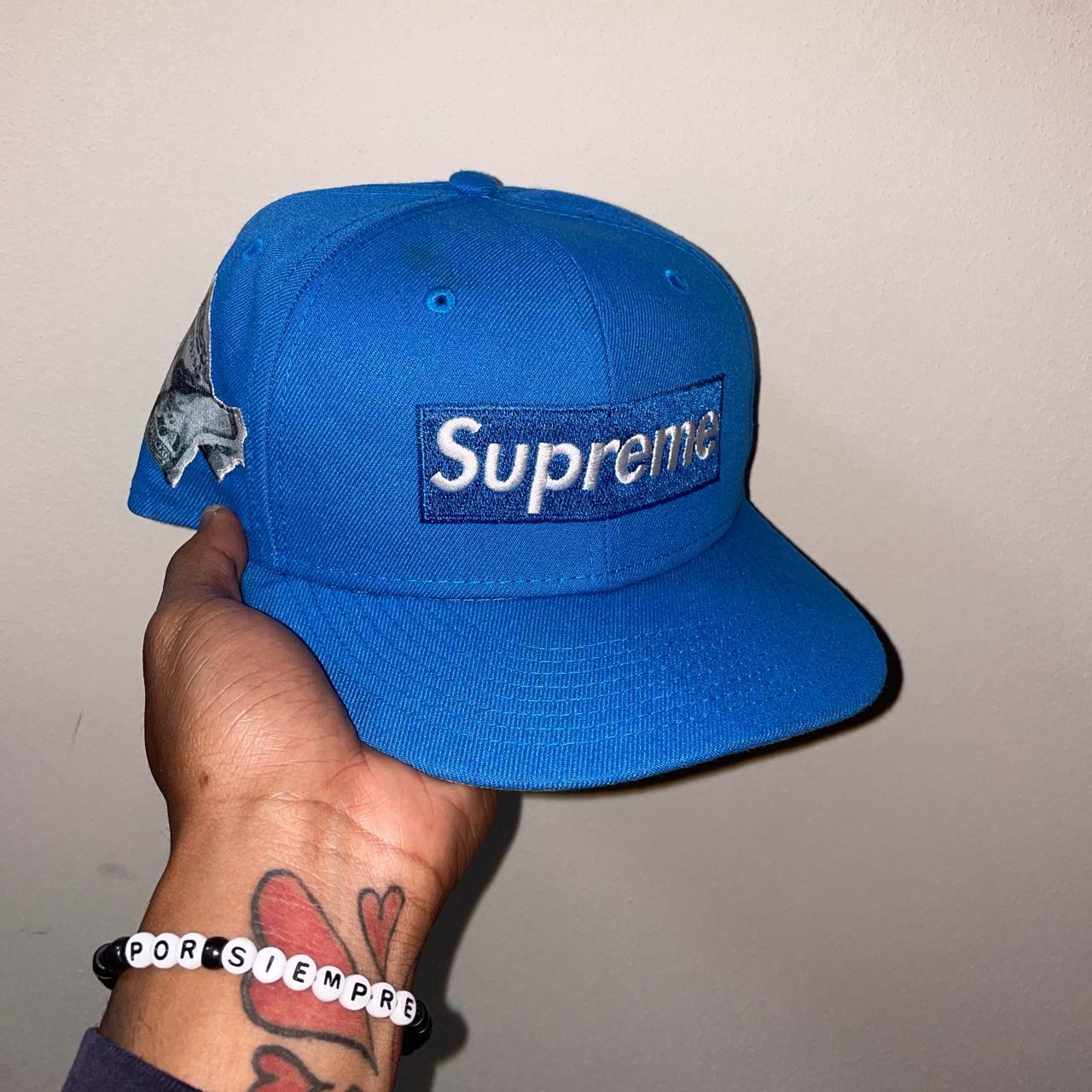 Supreme Men's Blue Hat | Depop
