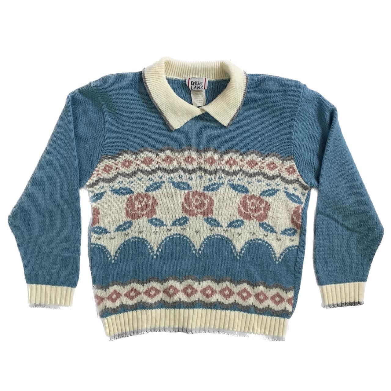 the prettiest vintage 80s jumper made in the US by... - Depop