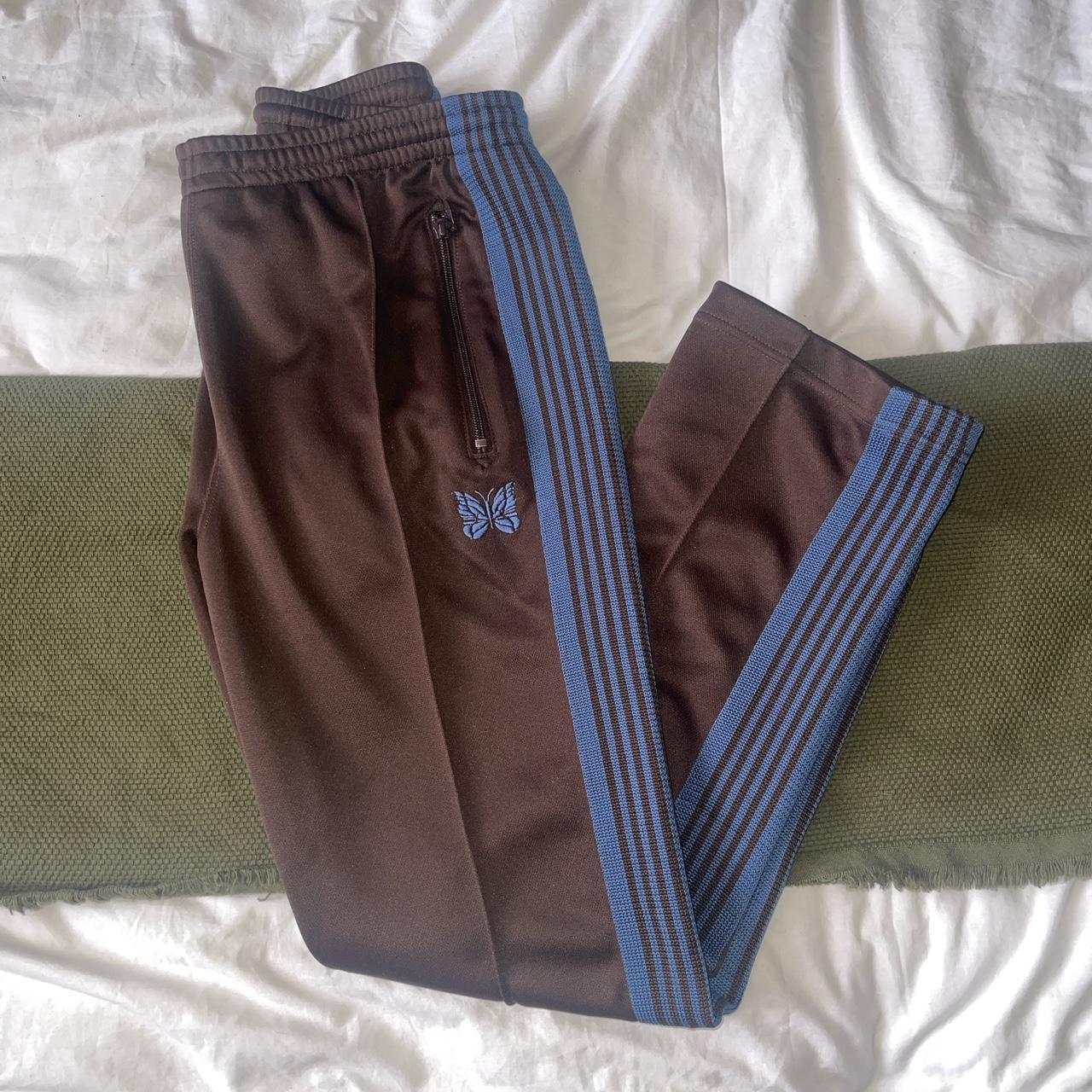 Needles Men's Brown and Blue Joggers-tracksuits | Depop