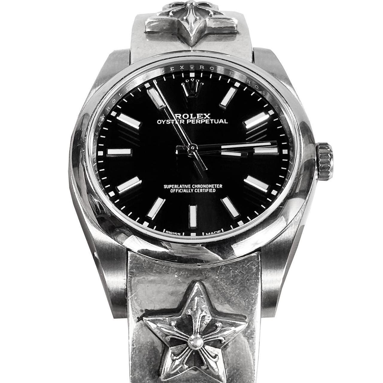 Chrome Hearts Star Rolex oyster perpetual Watch... | Depop